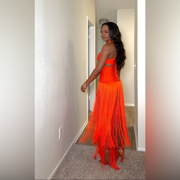 Steps New York | Dresses | Steps New York Maxi Fringe Dress | Poshmark